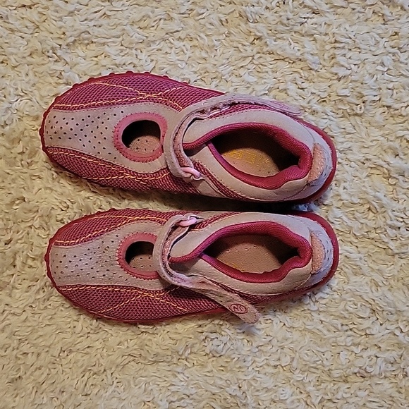 Merrell | Shoes | Merrell Girls Sneakers Pink Grey Mary Jane Style With ...